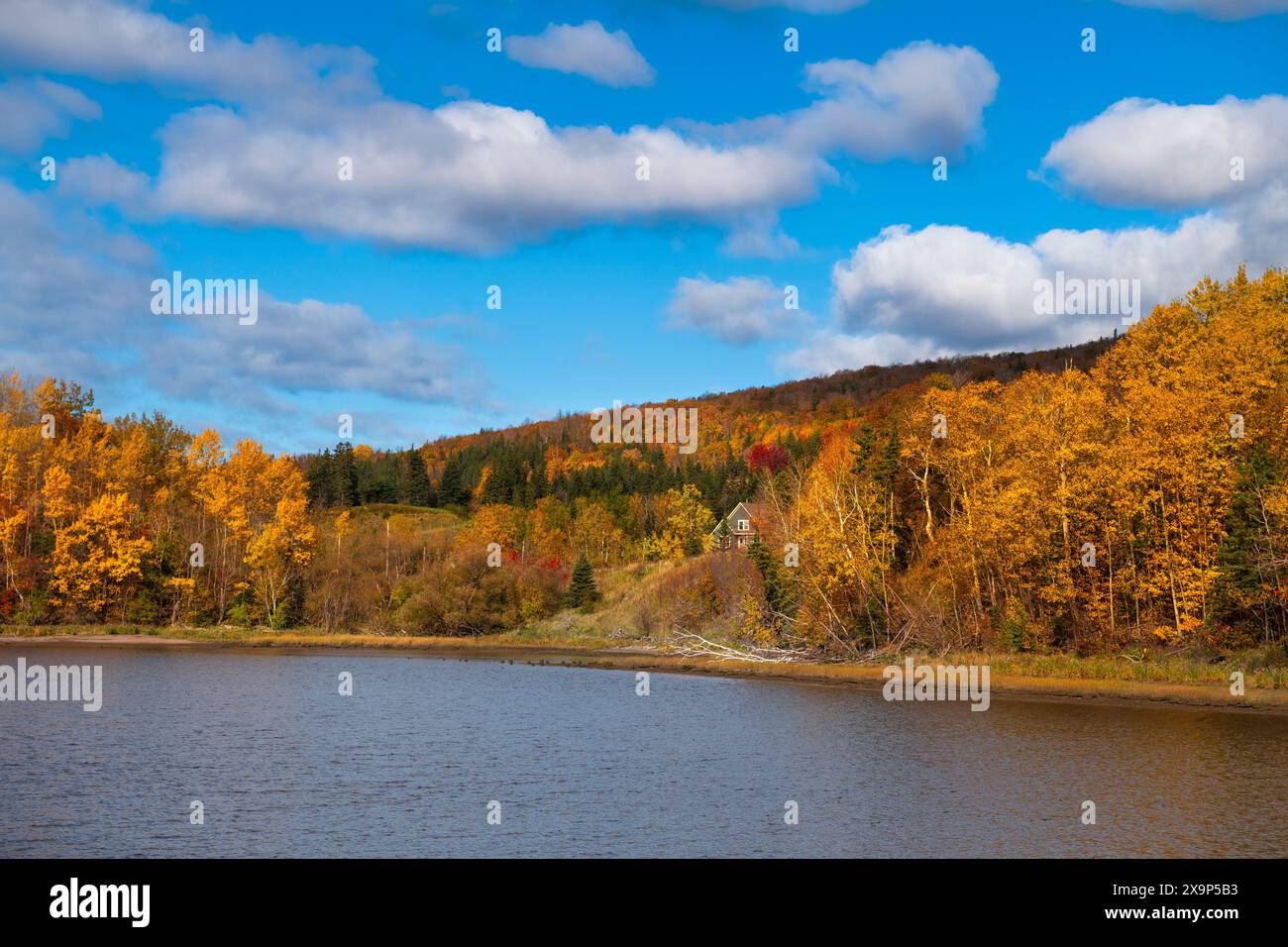 Scenic view of the Mabou River, near the town of Mabou in Nova Scotia ...