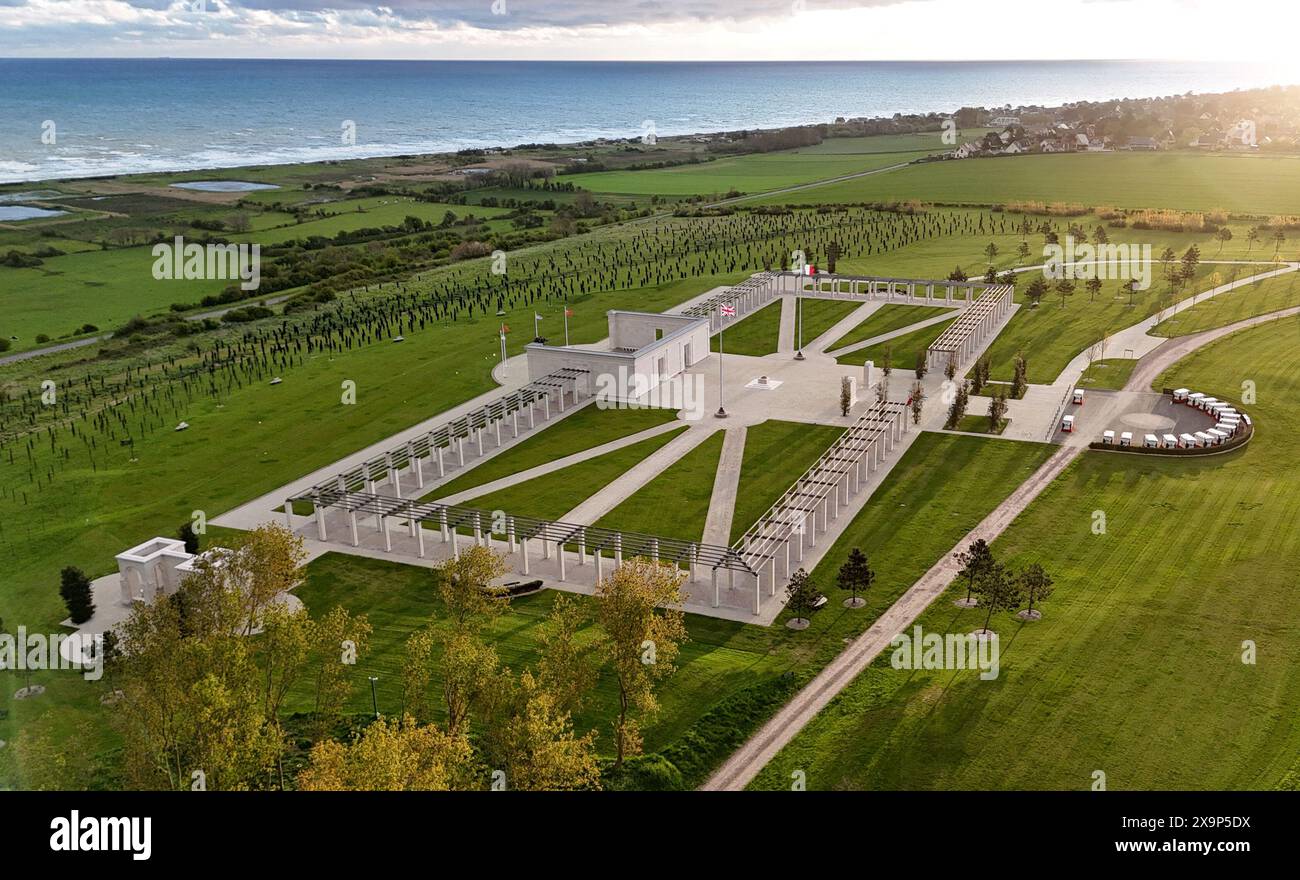A view of the British Normandy Memorial, in Ver-Sur-Mer, France, ahead ...