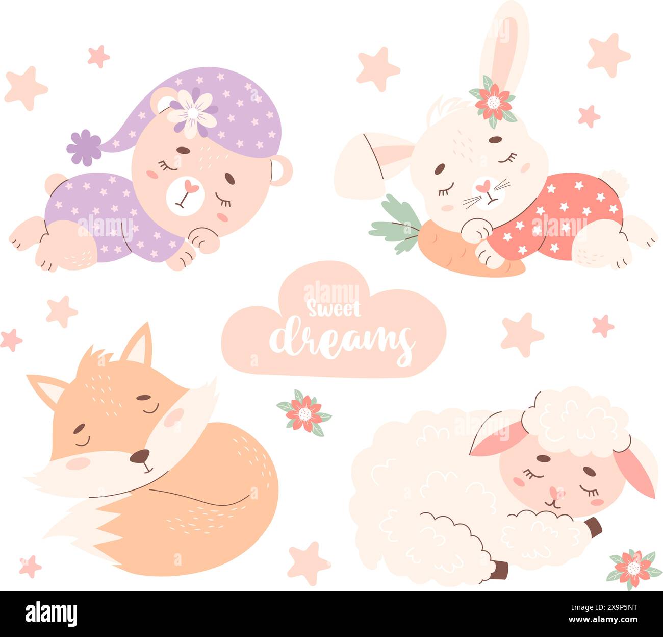 Adorable little baby in pajamas hi-res stock photography and images - Alamy