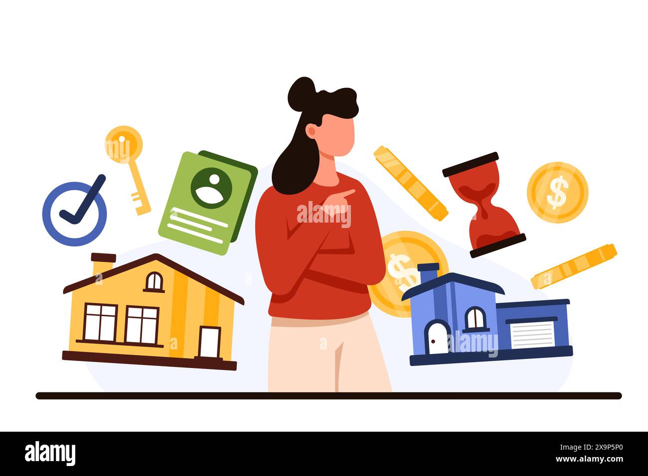 Comparison of different options to buy or rent property, choice of ...