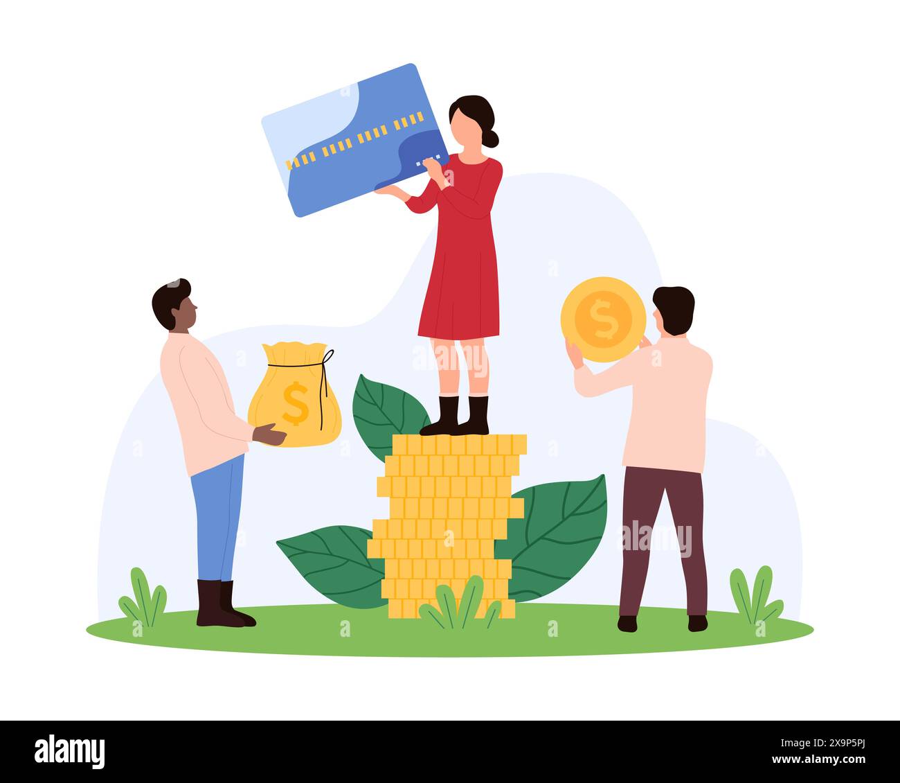 Money payment, online bank operations in financial account, cash ...