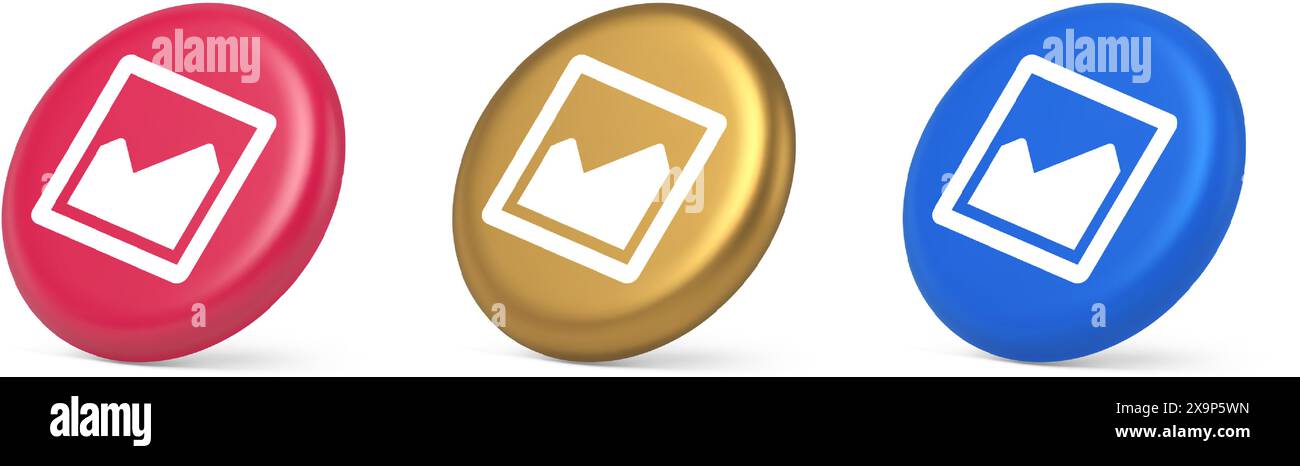 Graph diagram mathematical profit business blue squared button 3d ...