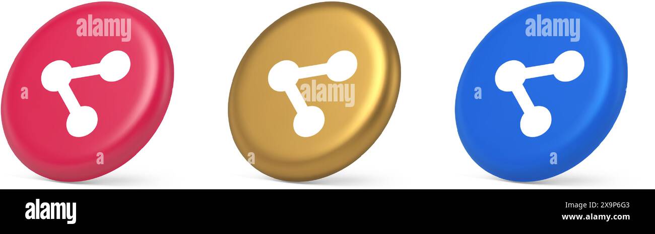 Decentralize Compound Connection Encrypted Network Button Connective Management 3d Realistic