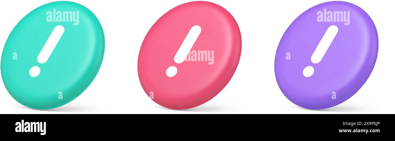 Exclamation mark keyboard button important attention point cyberspace ...