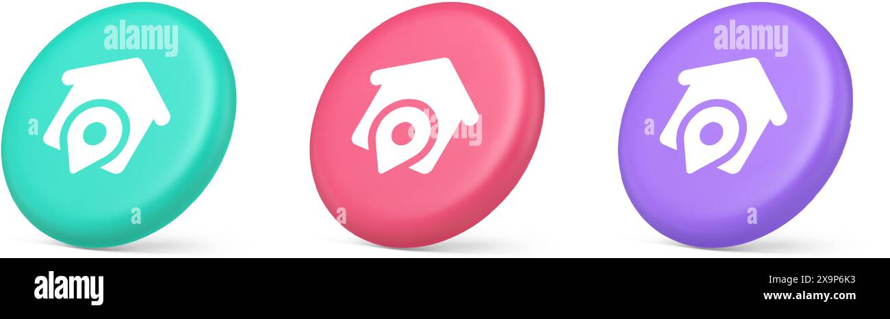 House location GPS route button distance navigation map pin pointer ...