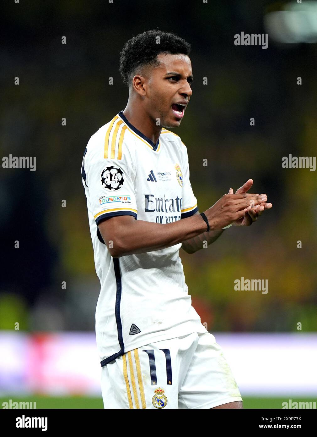 Real Madrid's Rodrygo during the UEFA Champions League final at Wembley ...