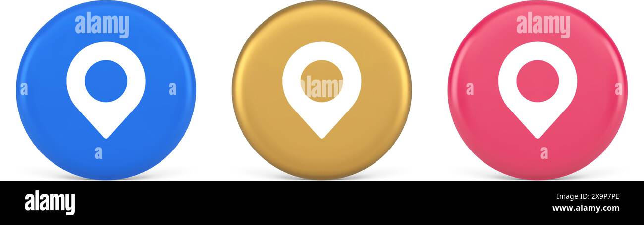 GPS map pin location service button application direction distance ...