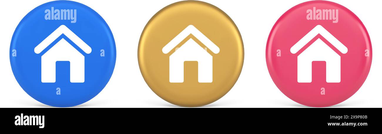 Basic ui home button Cut Out Stock Images & Pictures - Alamy