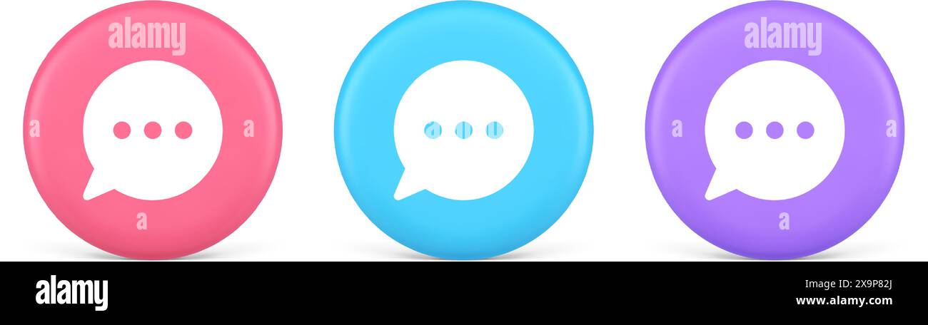 Think bubble chat button online dialogue social network communication ...