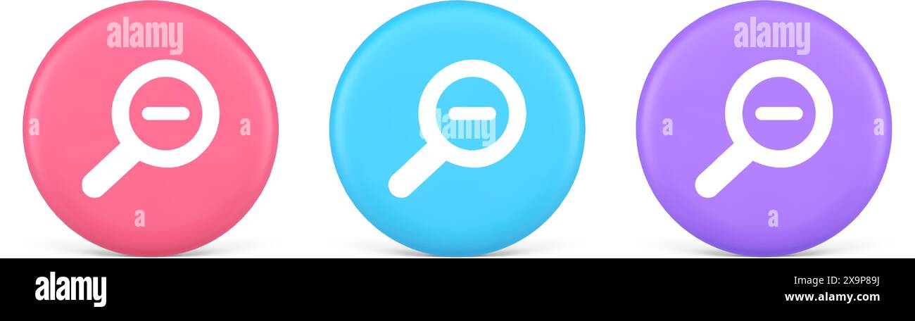 Zoom out magnifying glass button optical internet search discovery ...