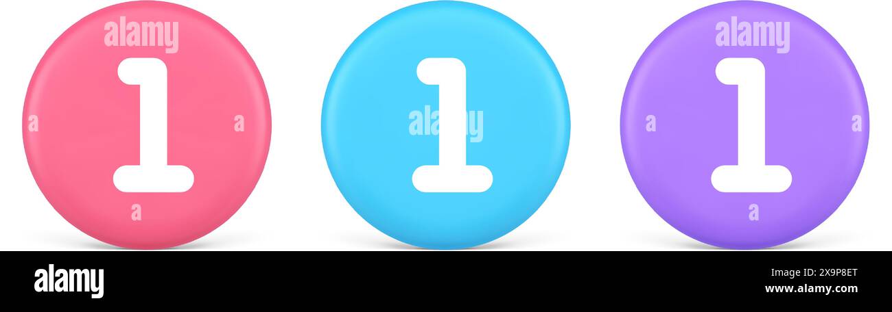 One number button finance counting panel keyboard user interface 3d ...