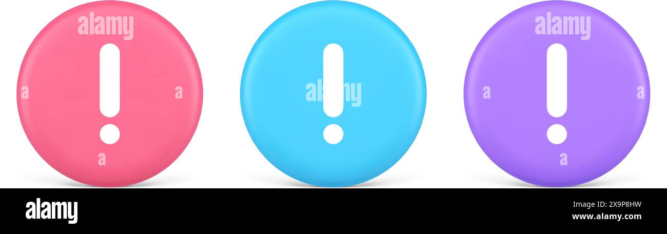 Exclamation mark keyboard button important attention point cyberspace ...