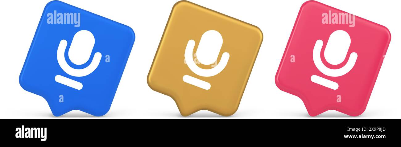 Microphone sound live recording button web app design radio music ...