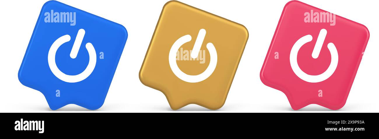 Shutdown turn on off button energy switch power start stop web app ...