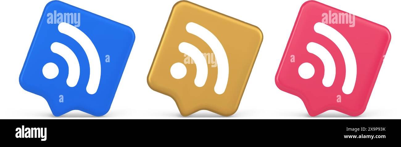 Wifi available access button wireless internet connection signal 3d ...