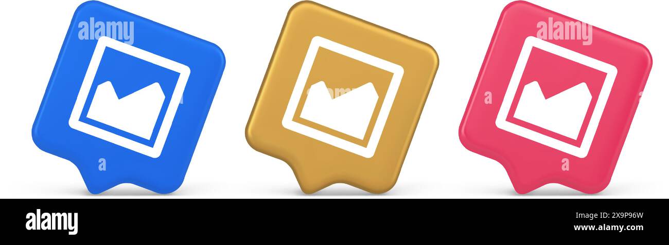 Graph diagram mathematical profit business blue squared button 3d ...