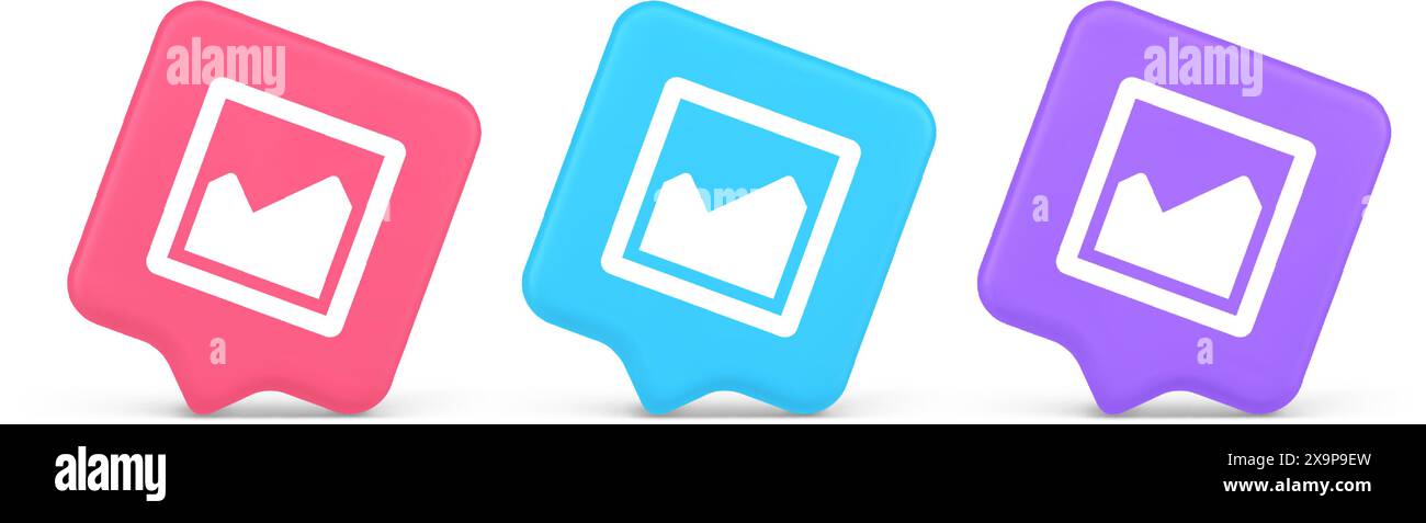 Graph diagram mathematical profit business blue squared button 3d ...