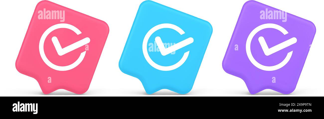 Checkmark in circle done approved button ok acceptance positive vote ...