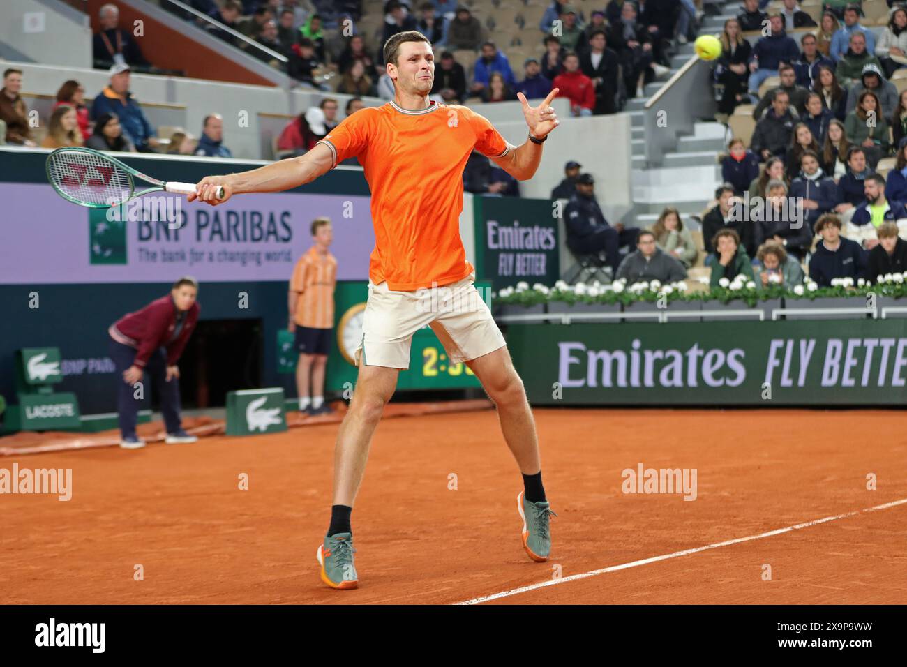 1st June 2024: Roland Garros, Paris, France: 2024 French Open Tennis tournament, Day 7: Hubert ...
