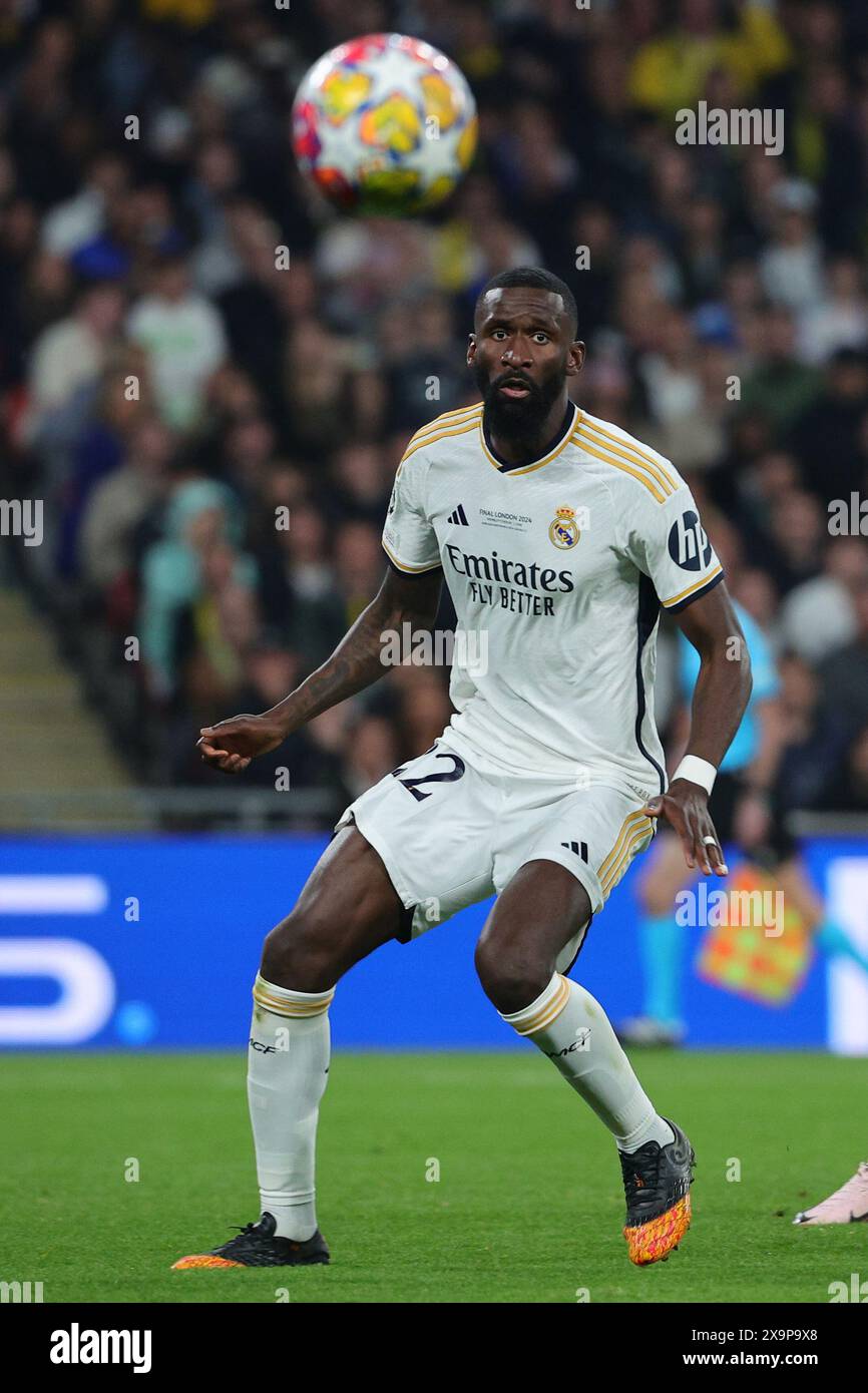 Antonio Rudiger of Real Madrid CF during the 2023/2024 Champions League ...