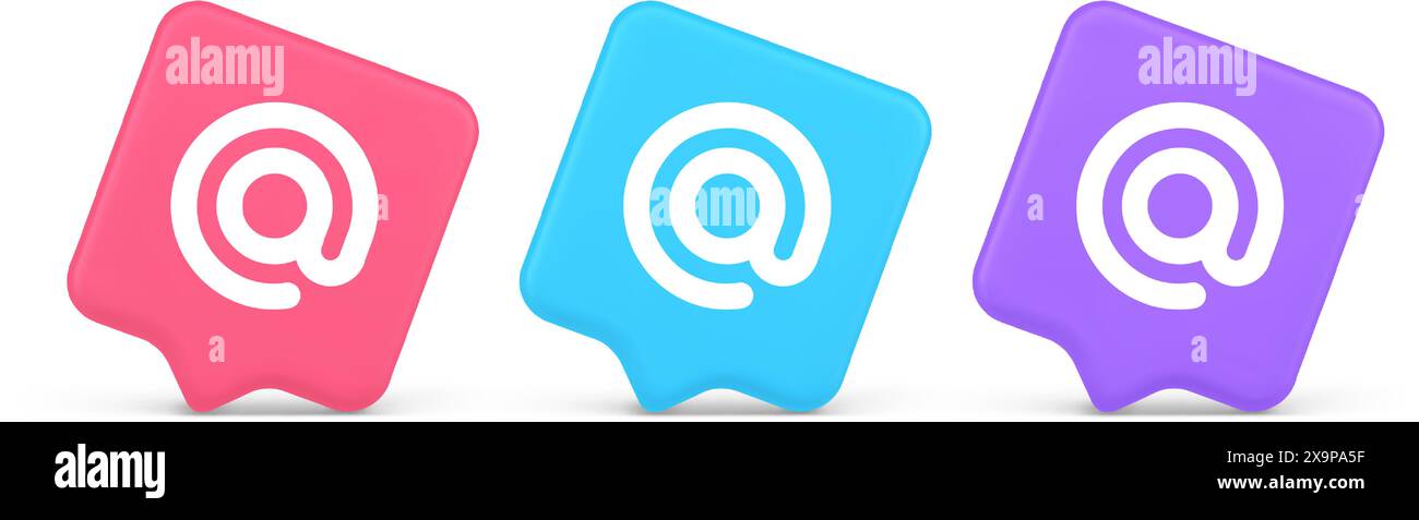 Email address digital symbol button internet chatting cyberspace ...