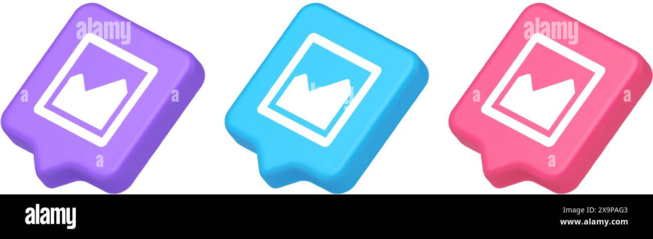 Graph diagram mathematical profit business blue squared button 3d ...