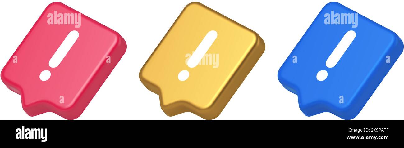 Exclamation mark keyboard button important attention point cyberspace ...