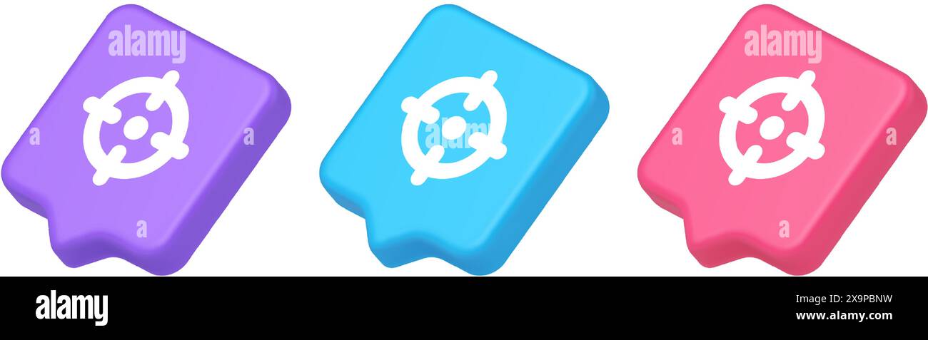 Target aim accuracy focus button application weapon shot bullseye 3d ...