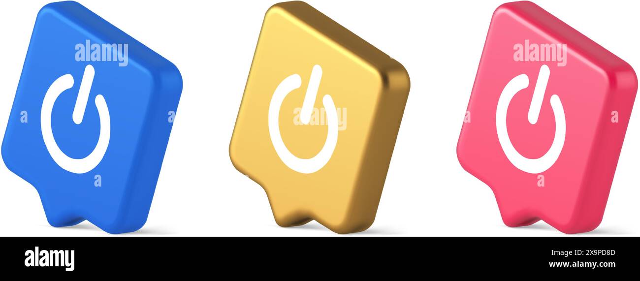 Shutdown turn on off button energy switch power start stop web app ...