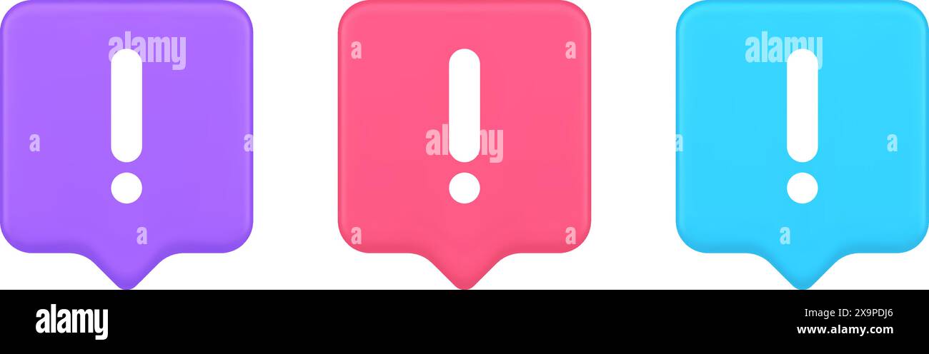 Exclamation mark keyboard button important attention point cyberspace ...