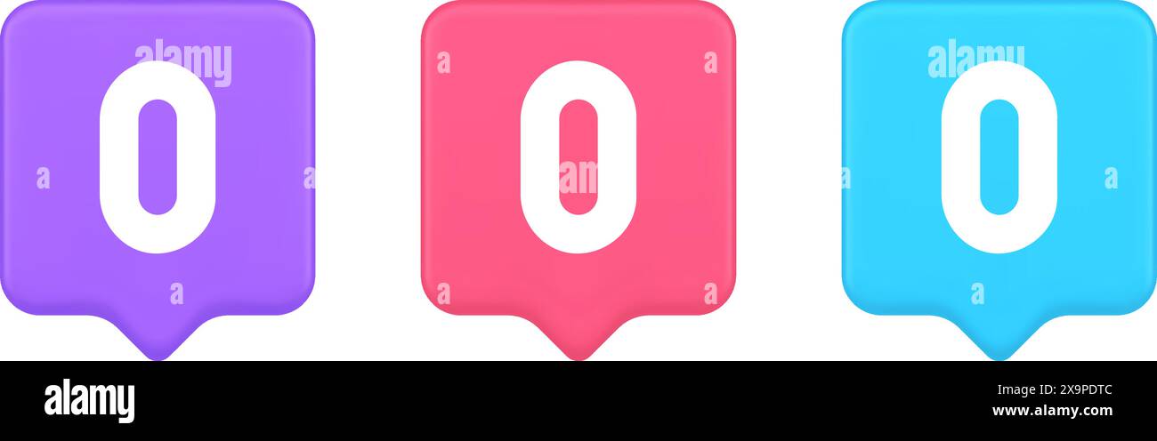 Zero character number button digital sign for math counting cyberspace ...