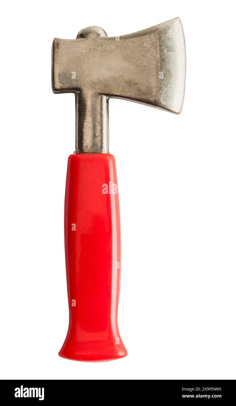 Small Red Axe Cut Out on White Stock Photo - Alamy