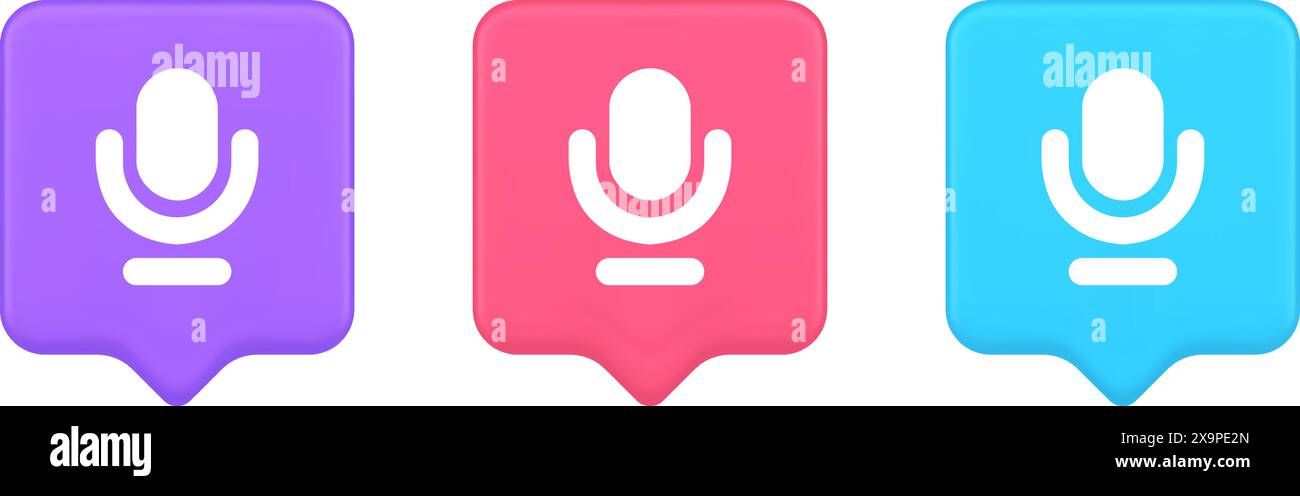 Microphone sound live recording button web app design radio music ...