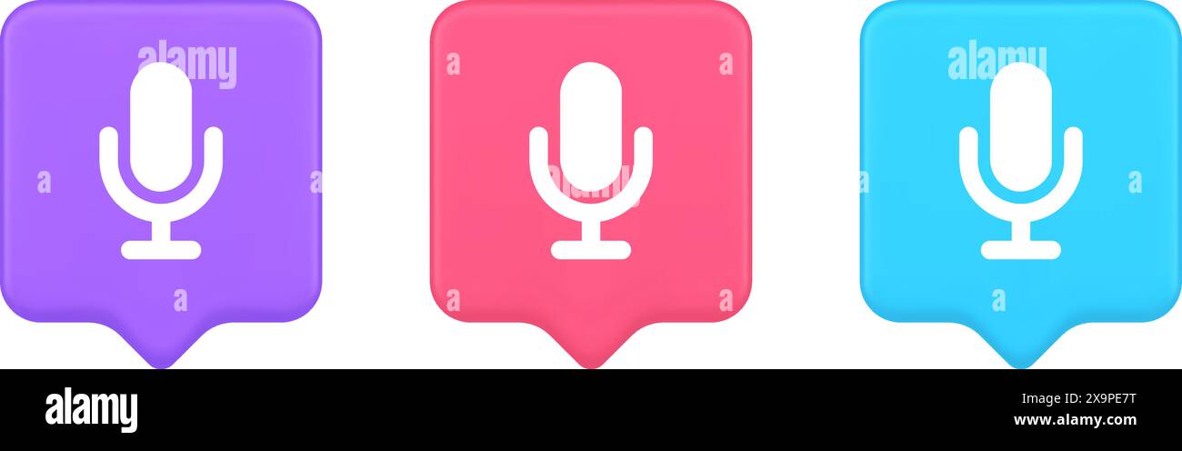 Microphone voice sound recording broadcasting button web app media ...