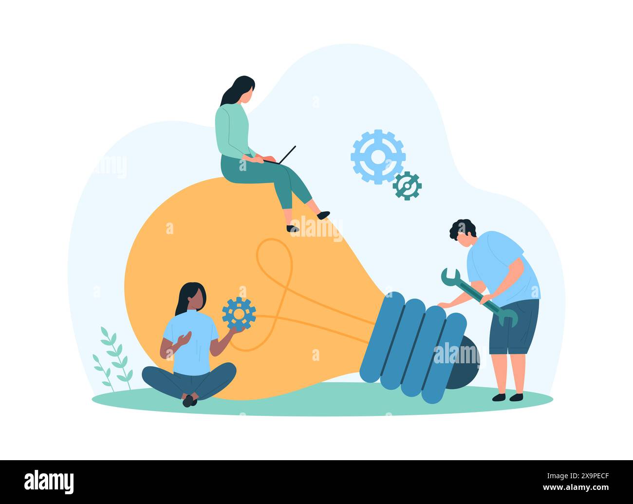 Business idea development and improvement, insight. Tiny people control ...