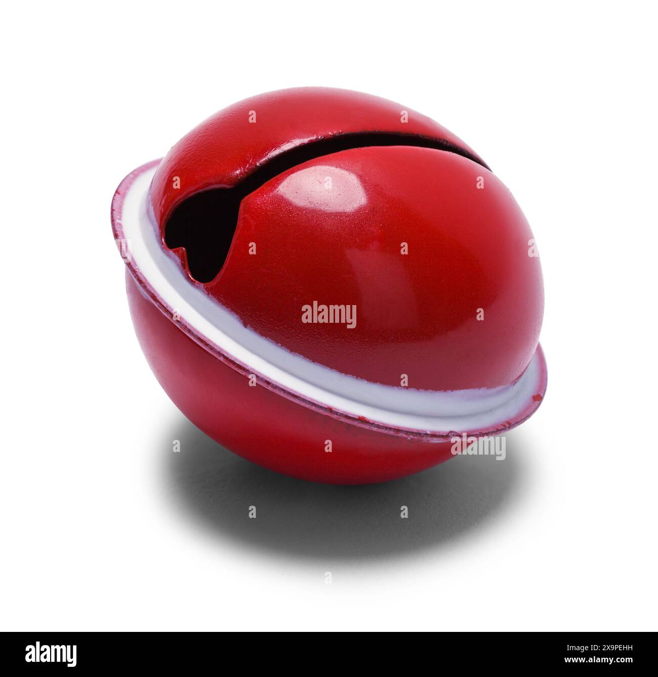 Red Jingle Bell Cut Out on White Stock Photo - Alamy