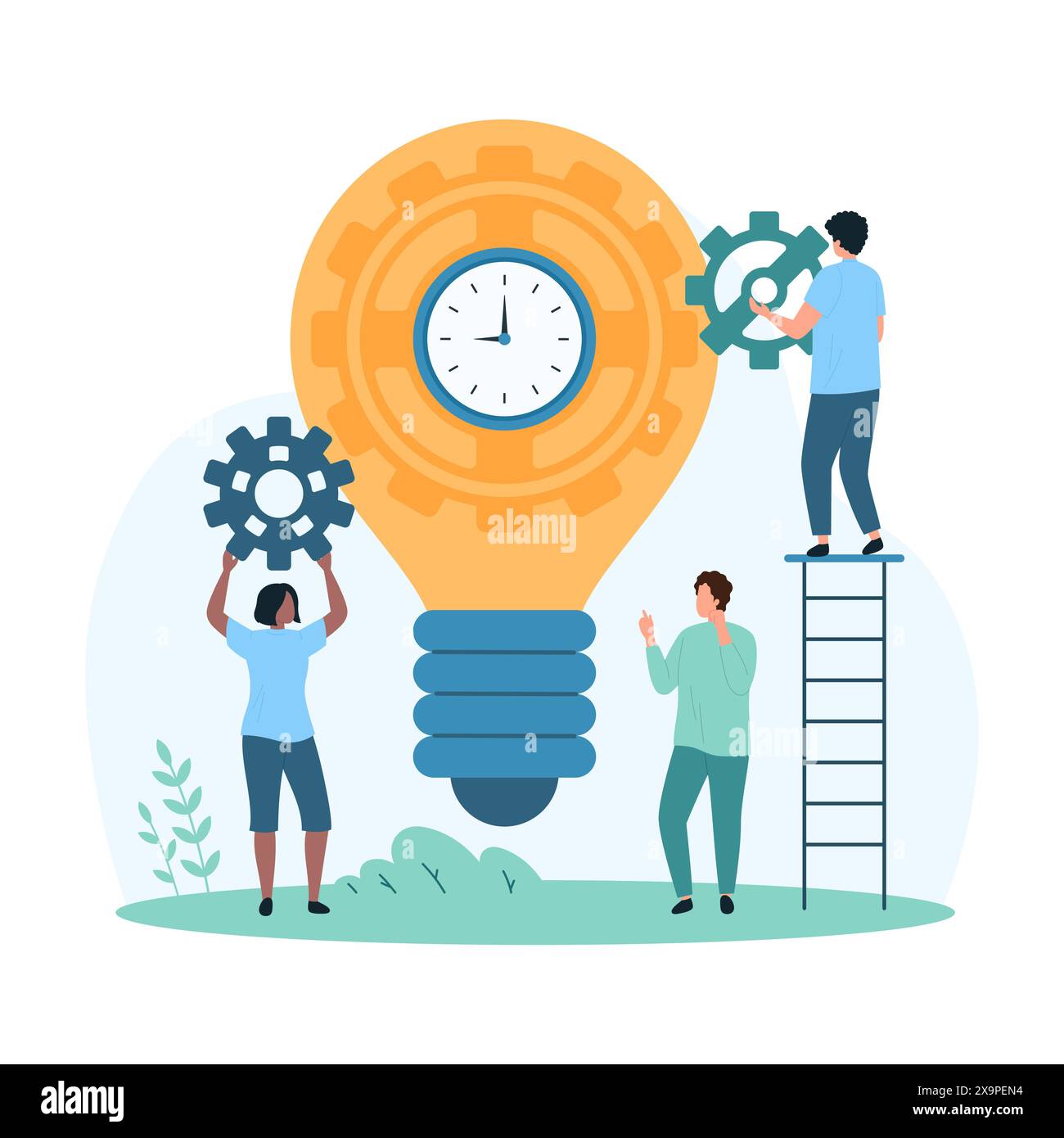 Time management cartoon hi-res stock photography and images - Alamy