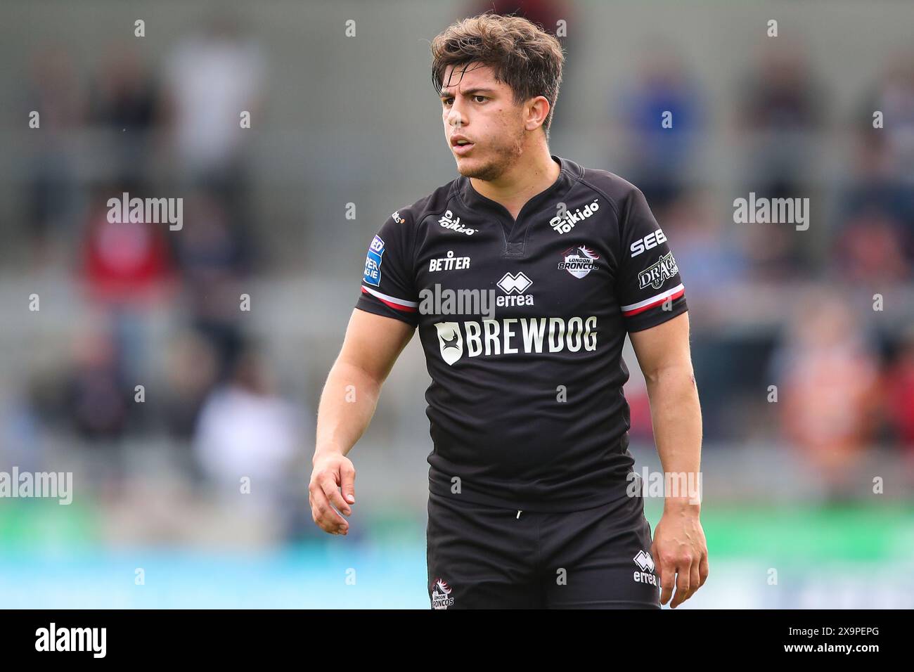 Oli Leyland of London Broncos during the Betfred Super League Round 13 match Salford Red Devils ...
