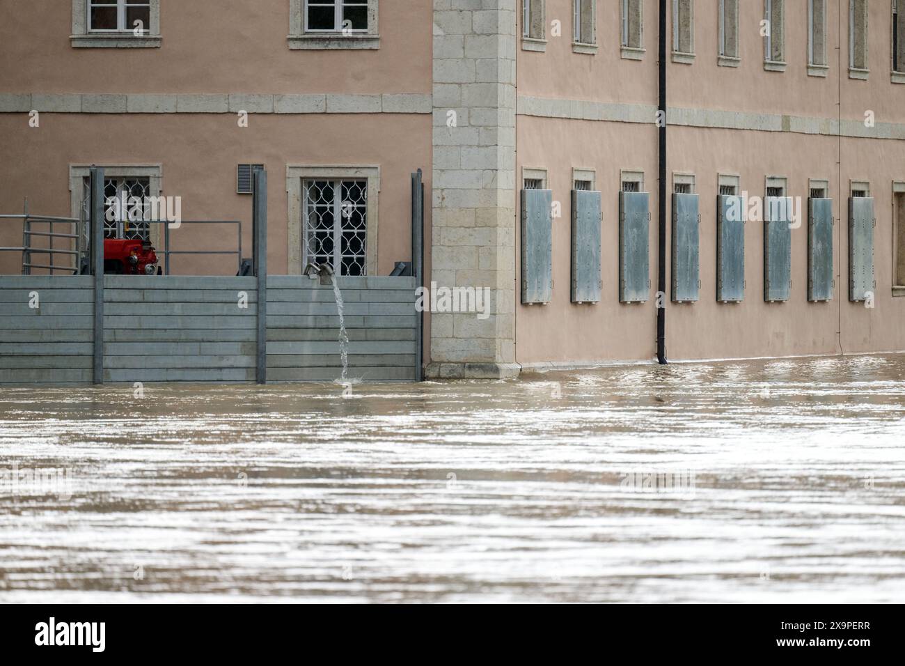 Weltenburg, Germany. 02nd June, 2024. Water is pumped back into the ...