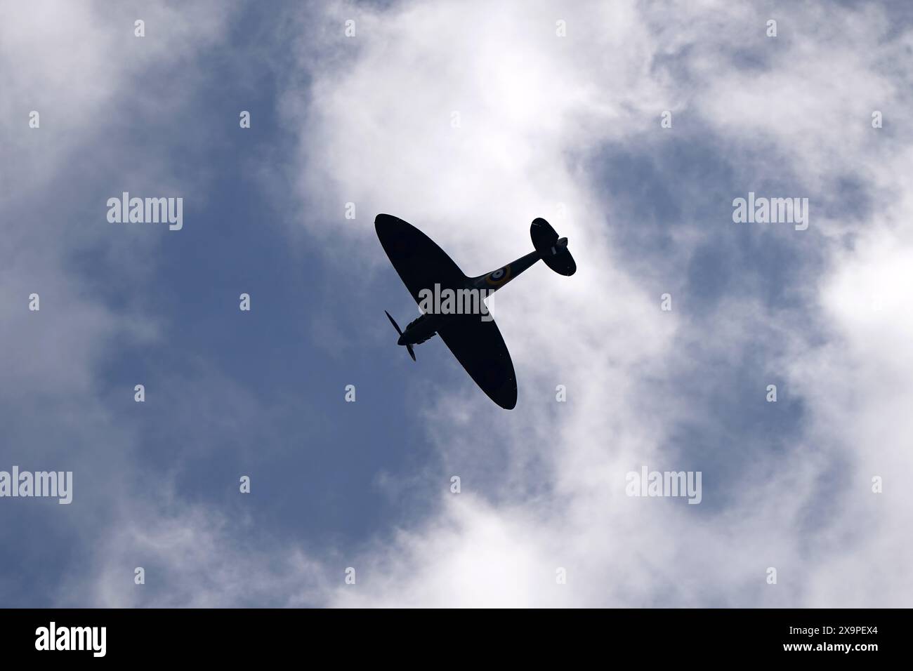 A Supermarine Spitfire displays during the IWM Duxford Air Show in ...