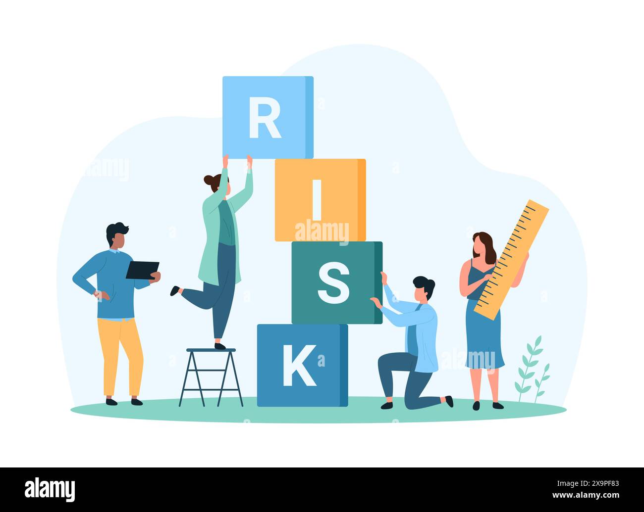 Financial risk analysis, investment and business safety control. Tiny ...