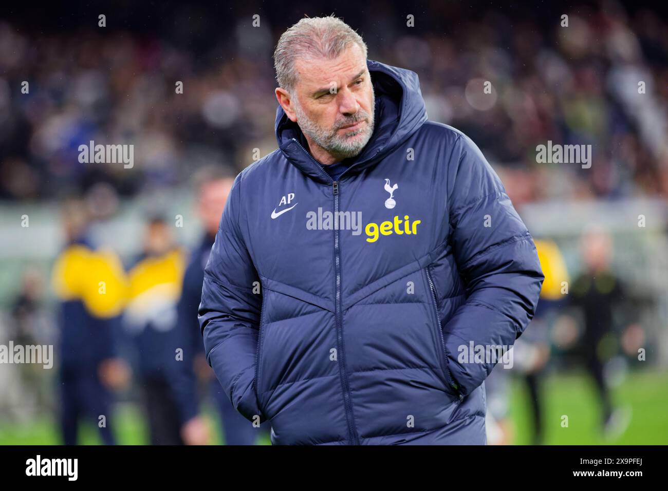 Coach, Ange Postecoglou of Tottenham looks on during the Exhibition ...