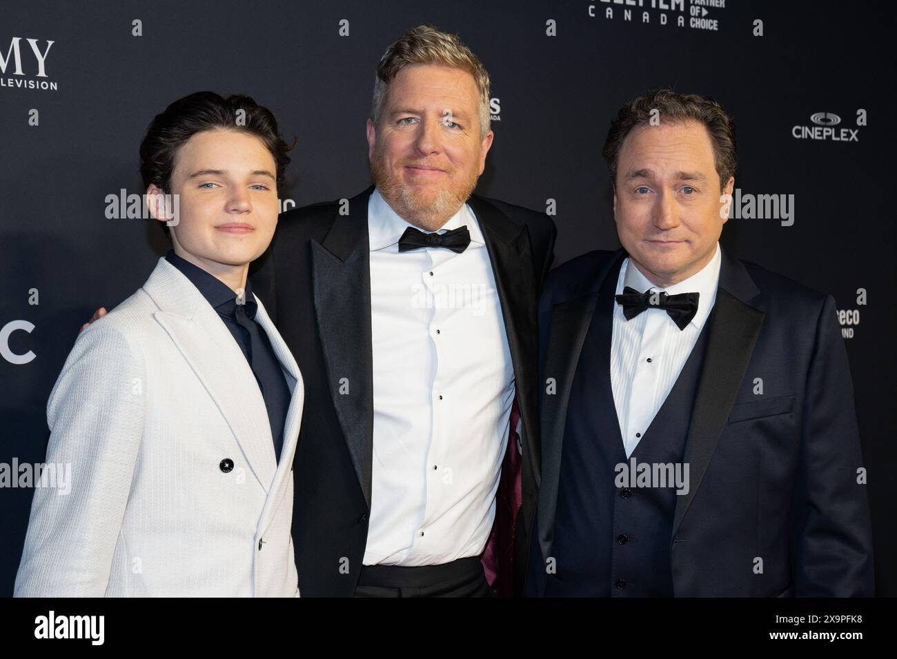 (L to R) Benjamin Evan Ainsworth, Tim McAuliffe, Mark Critch attend the ...