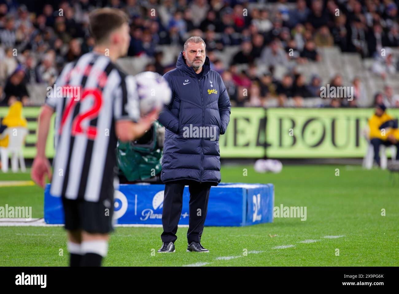 Coach, Ange Postecoglou of Tottenham looks on during the Exhibition ...