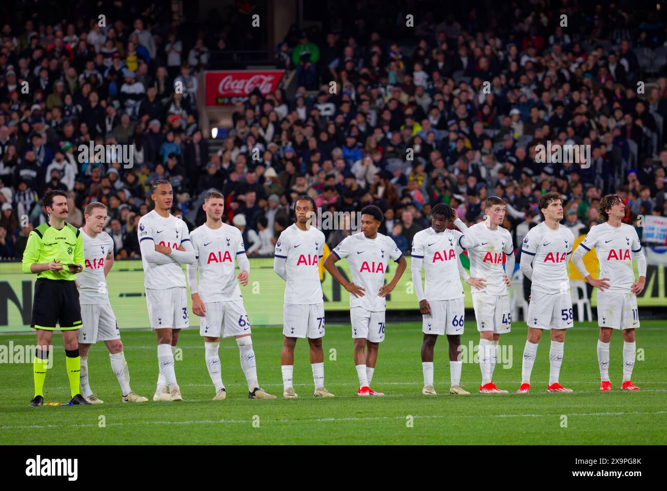 Tottenham Hotspur Players line up for penalties during the Exhibition ...