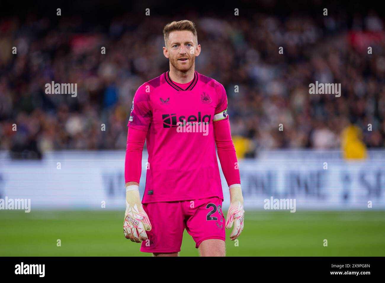 Mark Gillespie of Newcastle looks on during the Exhibition match ...