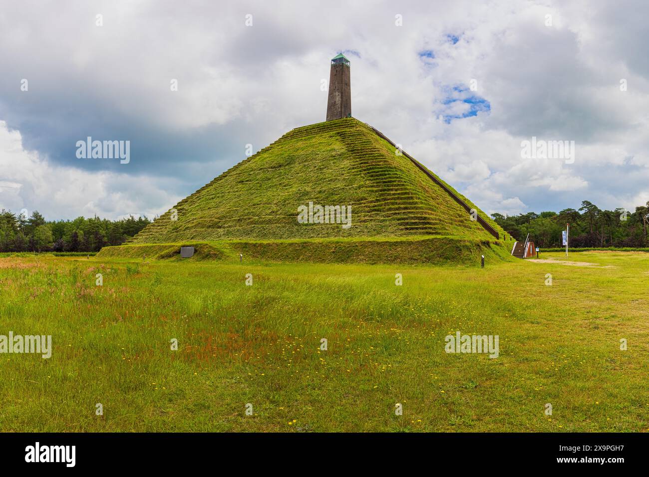 Tthe Pyramid of Austerlitz, a 36-metre-high pyramid of earth, built in ...