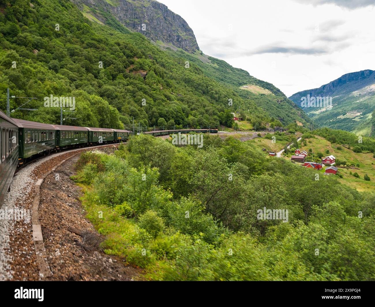 Flamsbana - a famous trainline from Myrdal to Flam, Norway Stock Photo ...