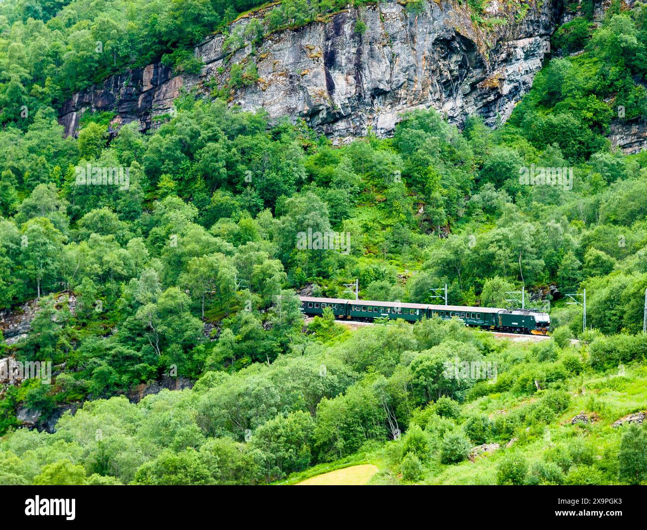 Flamsbana - a famous trainline from Myrdal to Flam, Norway Stock Photo ...