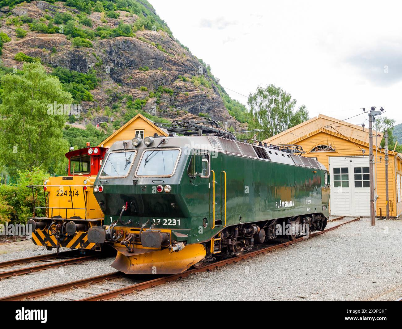 Flamsbana - a famous trainline from Myrdal to Flam, Norway Stock Photo ...